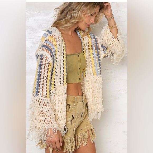 POL | Sweaters | Pol Fringed Open Cardigan With Hoodie | Poshmark